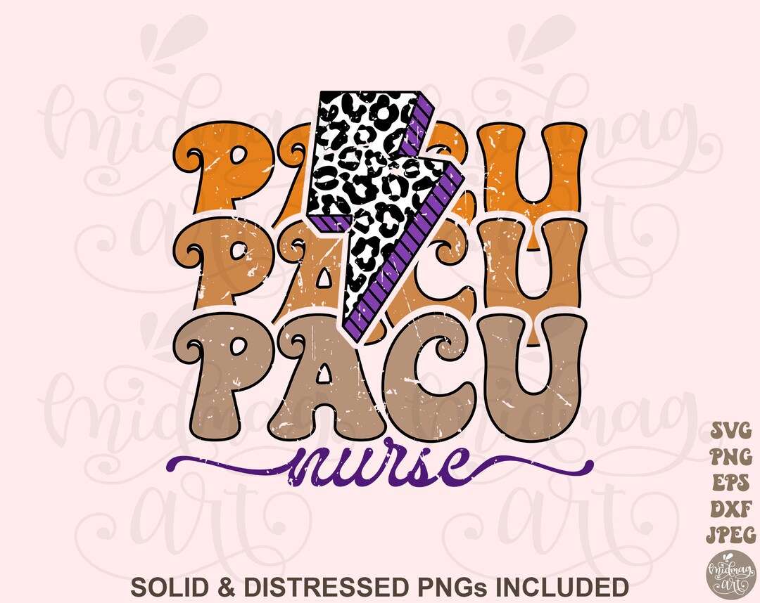 PACU Nurse SVG PNG, Retro Pacu Nurse Png Svg, Groovy Sublimation ...