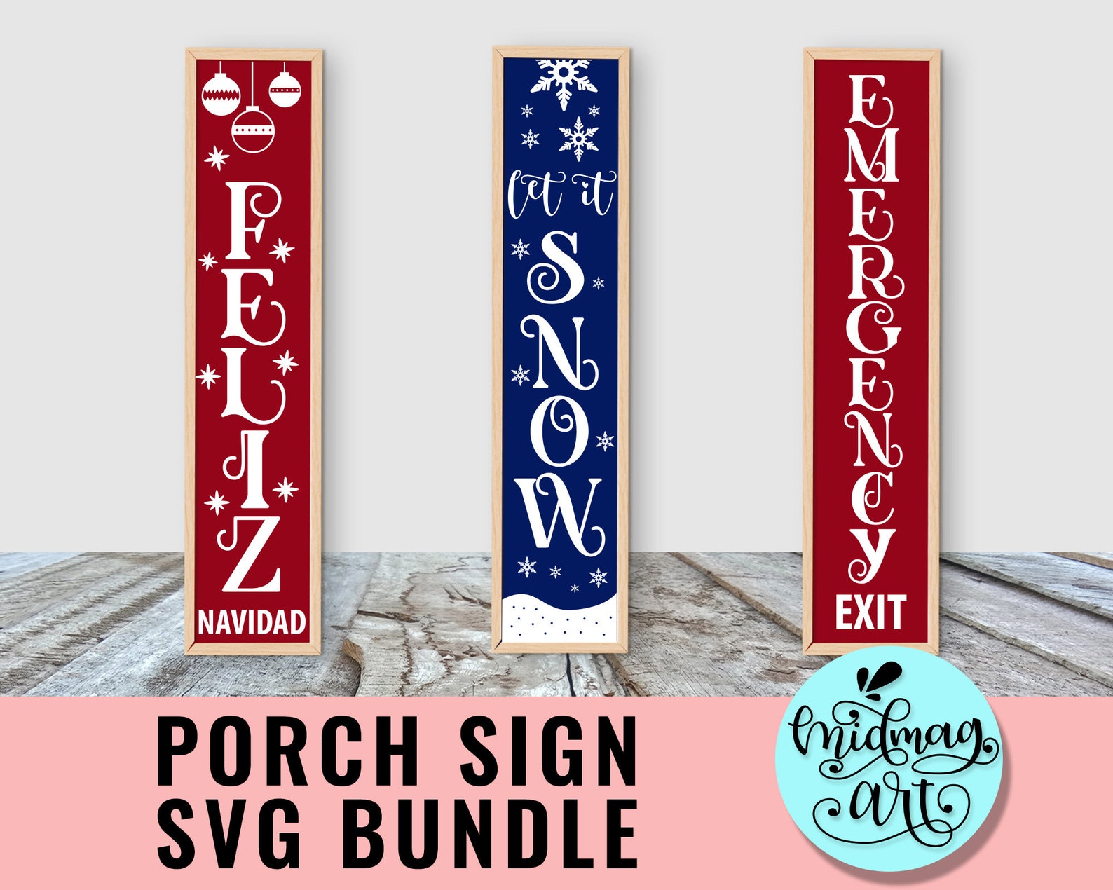 Porch Sign Svg Bundle Emergency Exit Porch Sign Svg Feliz - Etsy