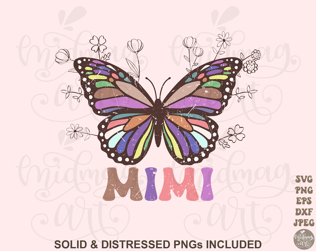 Mimi Butterfly Svg Png Sublimation, Mimi Butterfly Png, Sublimation ...