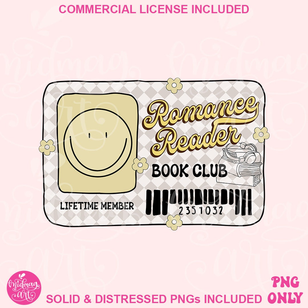 Romance Reader PNG, Book Lover Sublimation, Cute Trendy Artsy Aesthetic ...