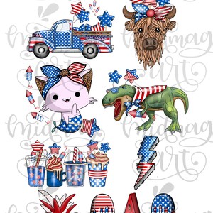 4th of July Png Bundle, Patriotic Png Bundle, Star Png, 4th of July ...