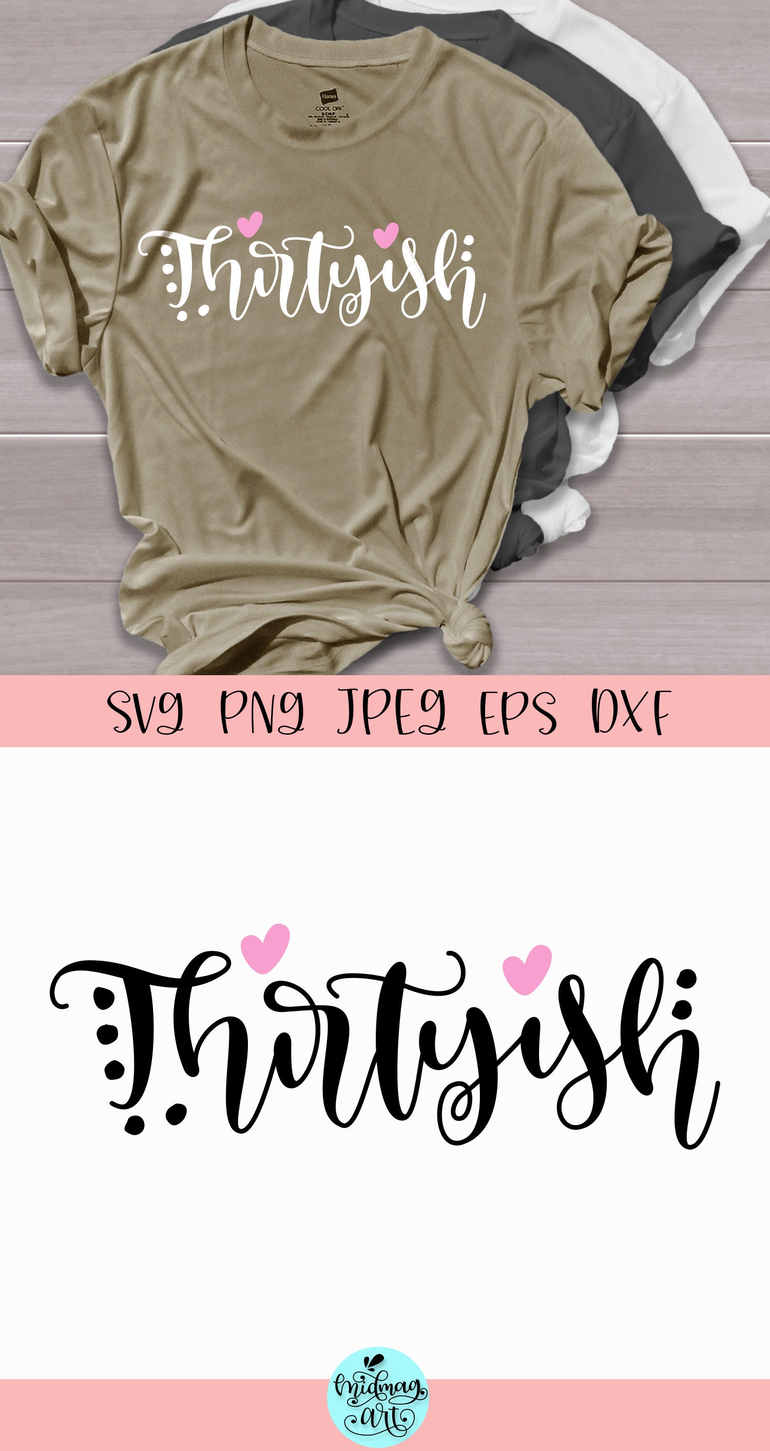 Thirtyish svg 30th birthday svg woman birthday svg Cricut | Etsy