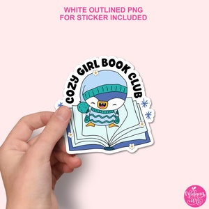 Cozy Girl Book Club PNG, Cute Trendy Bookish Artsy, Design for Shirts ...