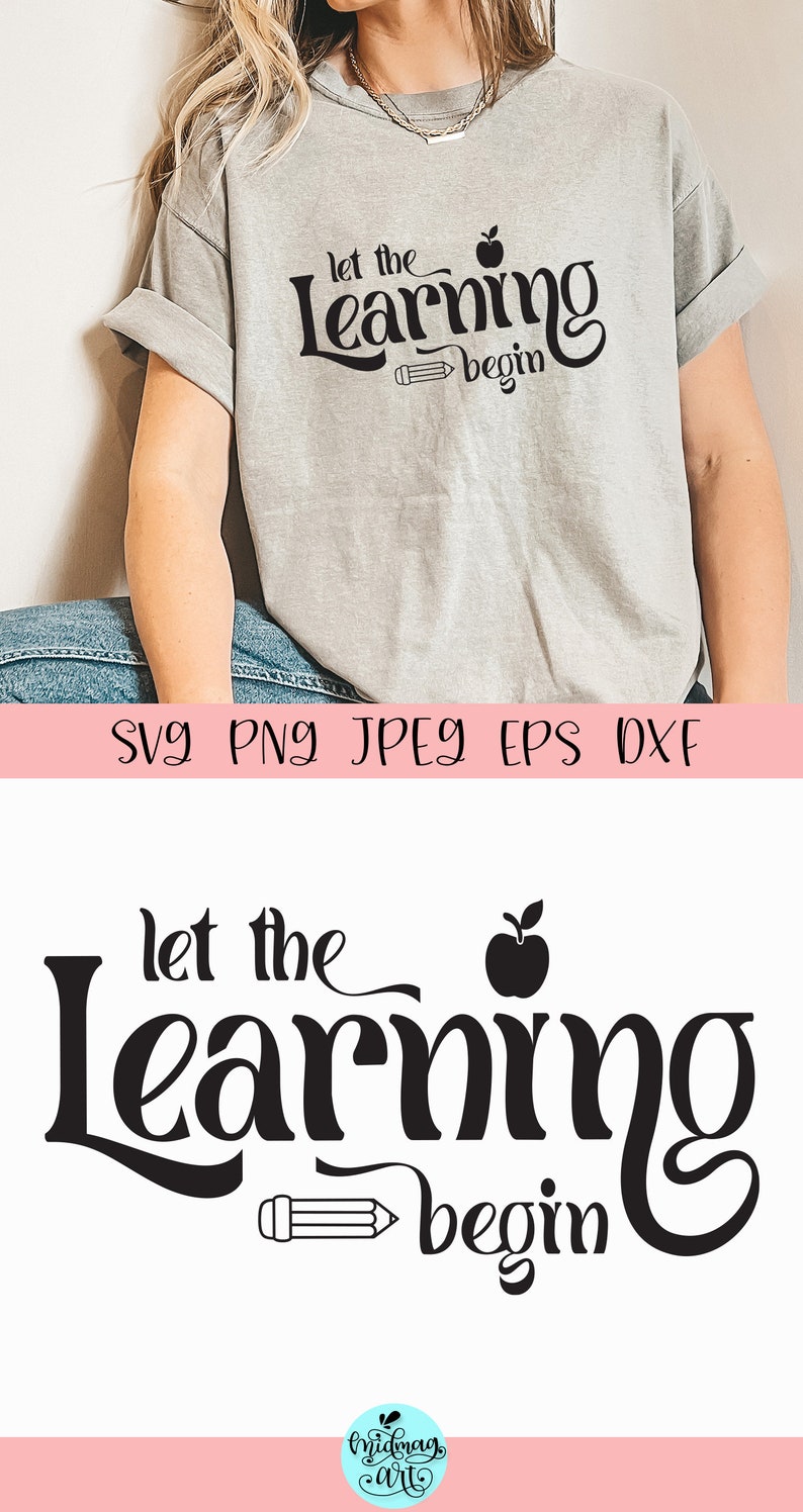 Let the Learning Begin Svg Digital Download Cutting File | Etsy