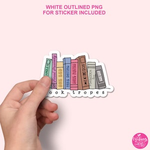Book Tropes PNG, Book Lover Sublimation, Cute Trendy Bookish Design ...