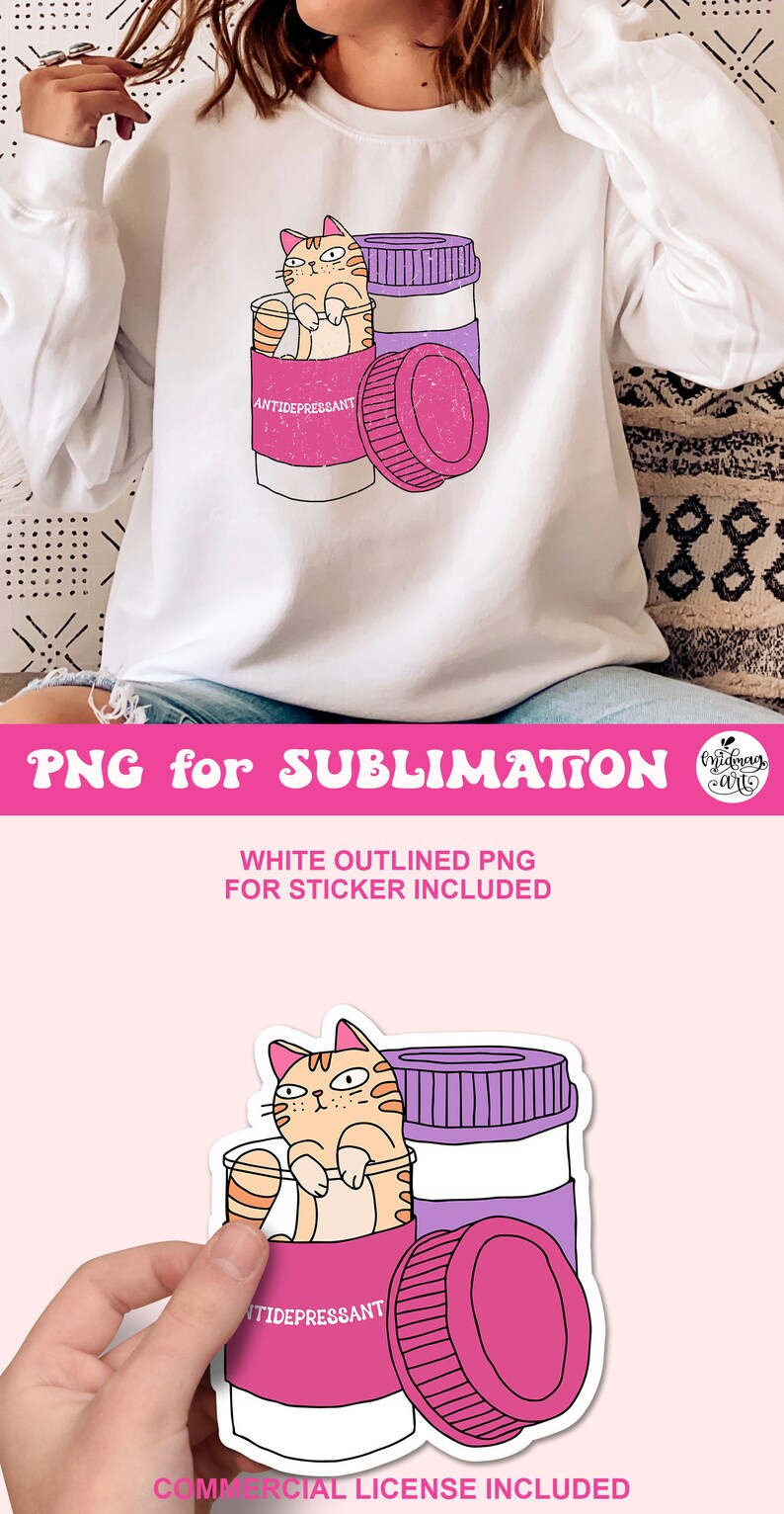 Antidepressant Png, Mental Health Matters, Cute Design for Shirts ...
