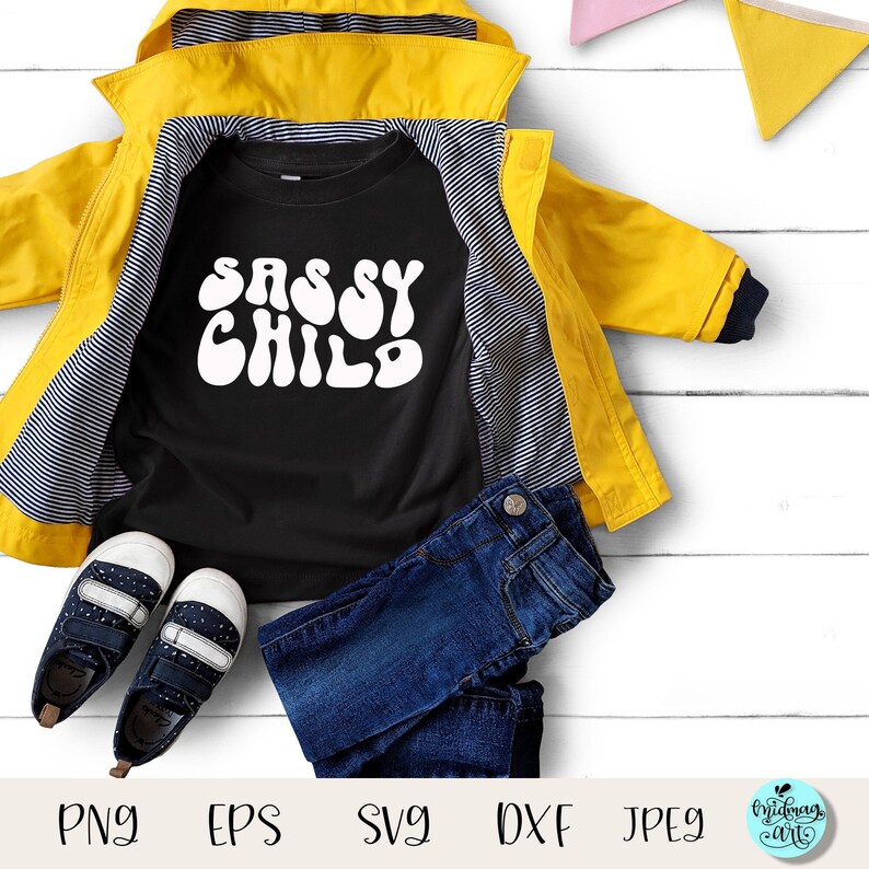 Sassy Child Svg Groovy Svg Wavy Text Svg Hippie Font Svg - Etsy