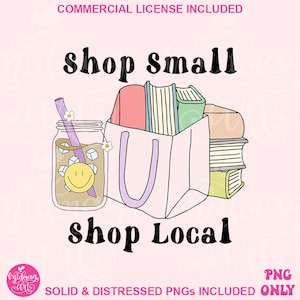 Shop Small Shop Local PNG, Small Business Png, Digital Download Art for ...