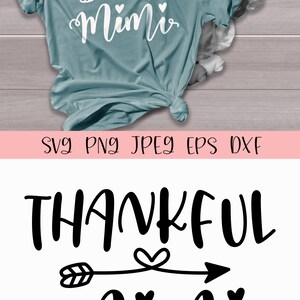 Thankful Mimi Svg, One Thankful Mimi Svg, Mimi Svg, Thanksgiving Svg ...