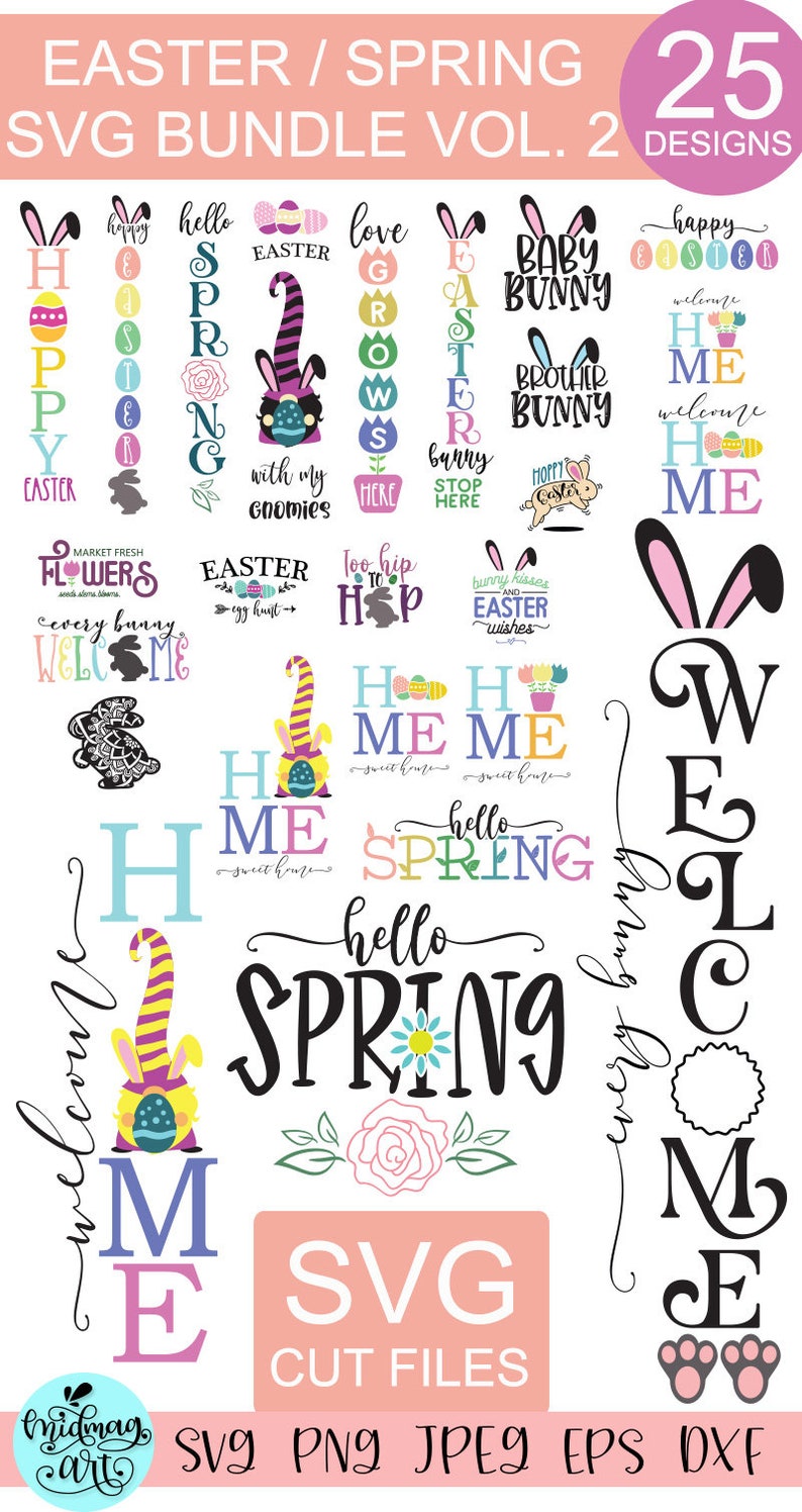 Easter and Spring Svg Bundle Easter Svg Bundle Spring Svg - Etsy