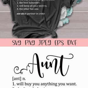 Aunt Definition Svg, Auntie Svg, Blessed Auntie Svg, Aunt Svg, Auntie ...