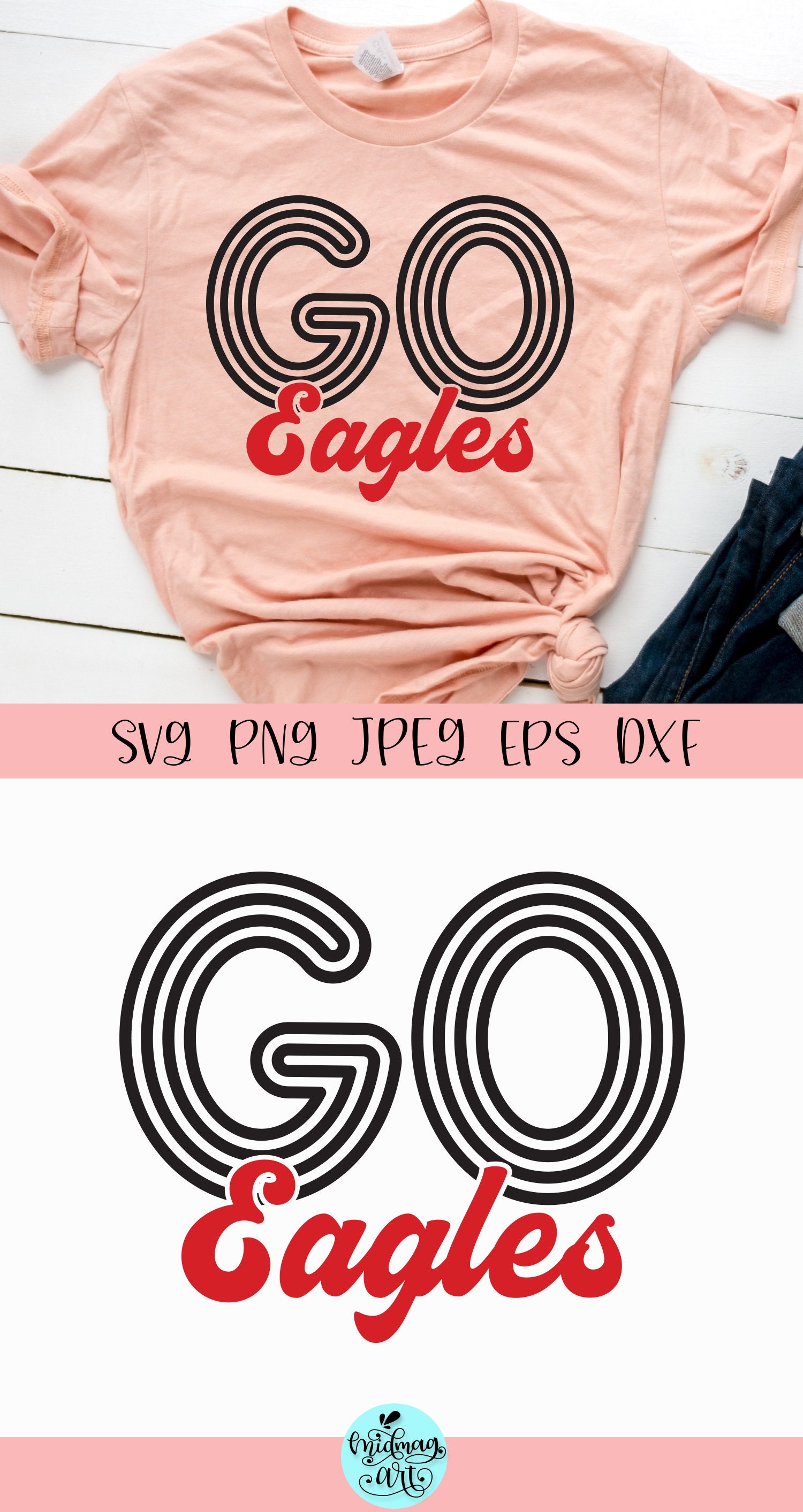 Go Eagles Svg, Eagle Pride Svg, Go Eagle Svg, Team Eagles Svg, Eagles ...