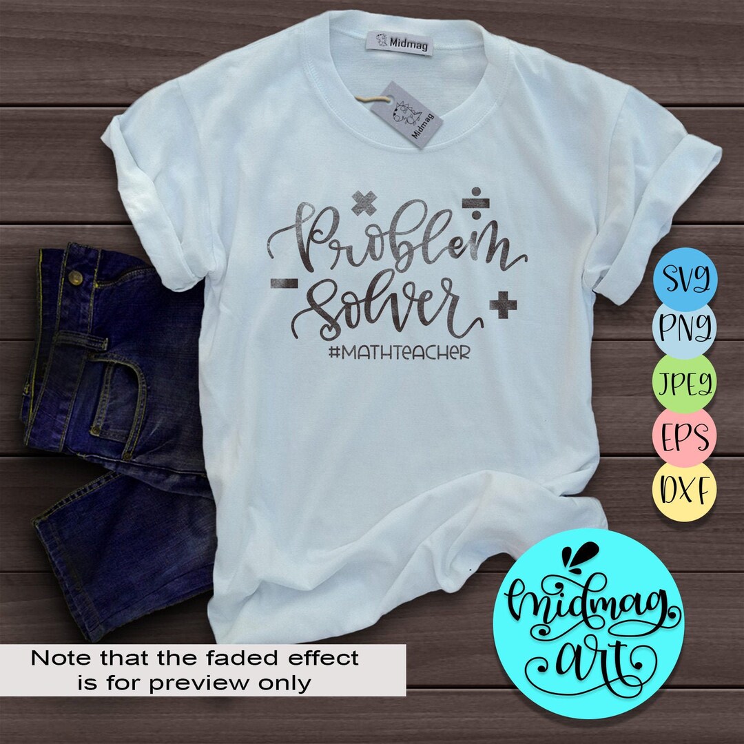 Problem Solver Svg, Math Teacher Svg, Hand Lettered Svg, Teaching Svg ...
