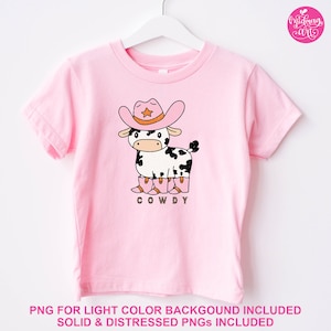 Cowdy Png, Cute Cow Png Sublimation, Trendy Cow Png Design for Stickers ...
