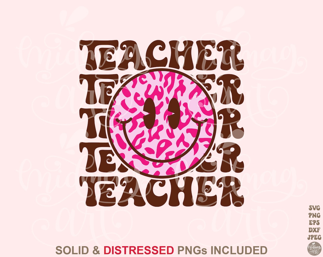Teacher Smiley SVG PNG, Smiley Svg, Educator Svg, Back to School Svg ...