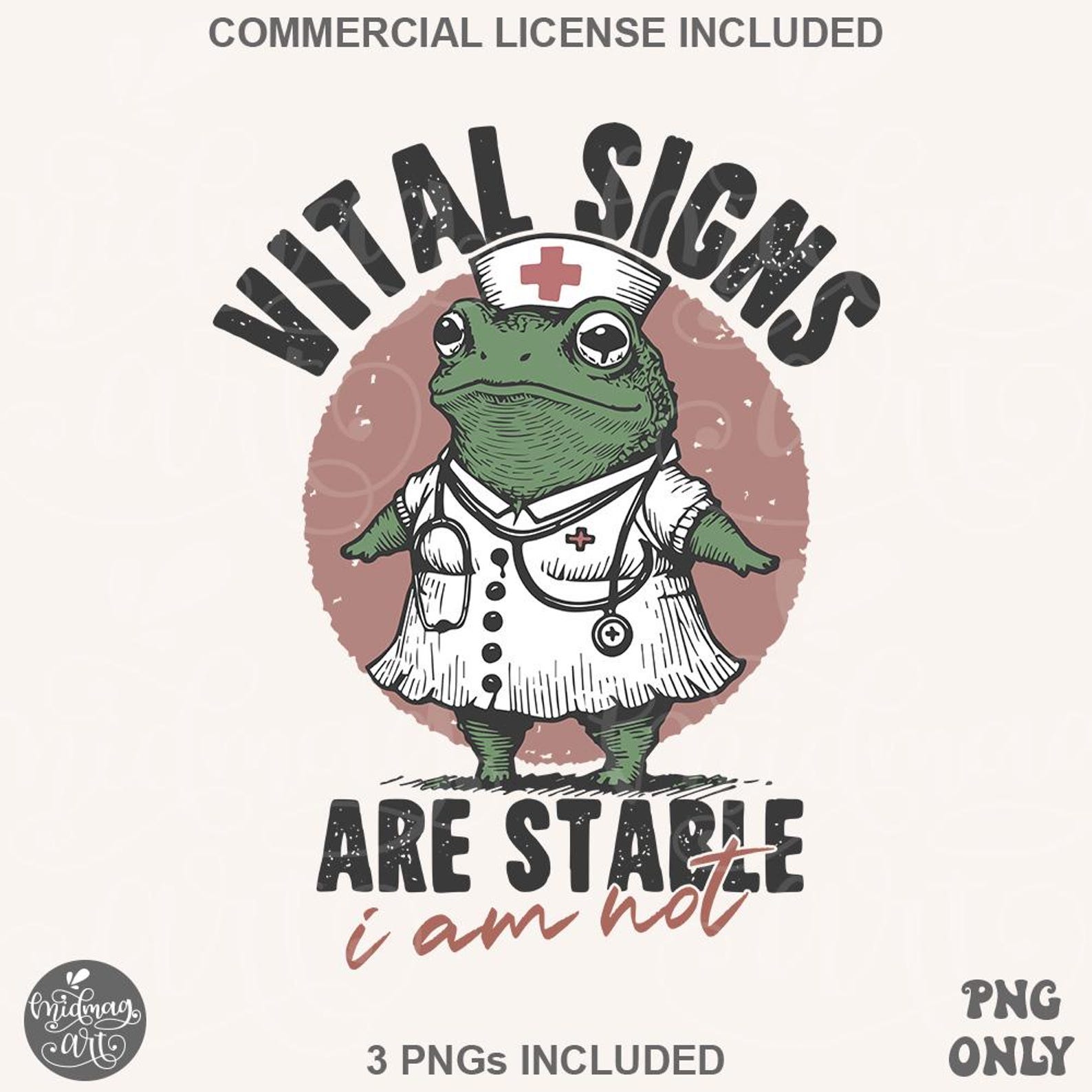 Vital Signs Are Stable I Am Not PNG, Funny Sarcastic Frog Nurse Medical ...
