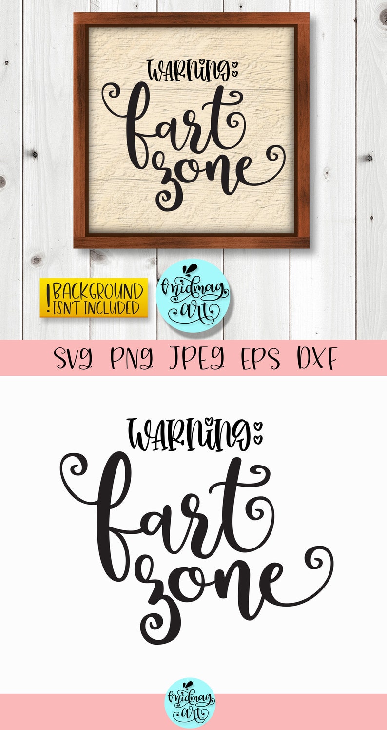Warning Fart Zone Wood Sign Svg Funny Bathroom Sign - Etsy