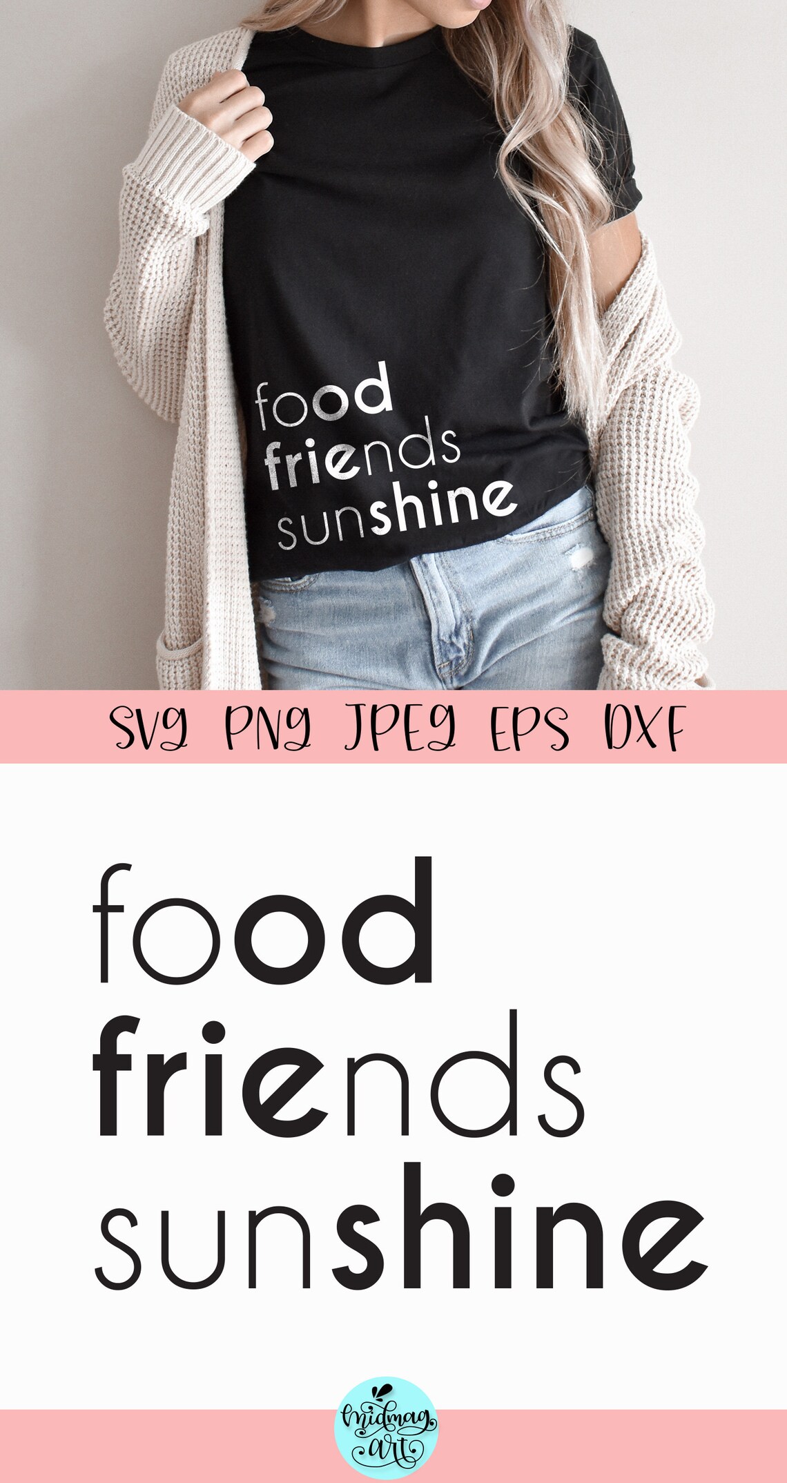 Food Friend Sunshine Svg Cutting File Summer Svg Digital | Etsy