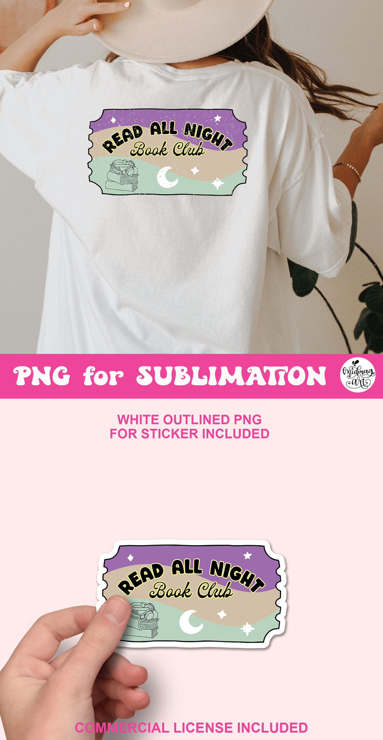 Read All Night Book Club Png, Book Lover Sublimation, Bookish Png, Best ...