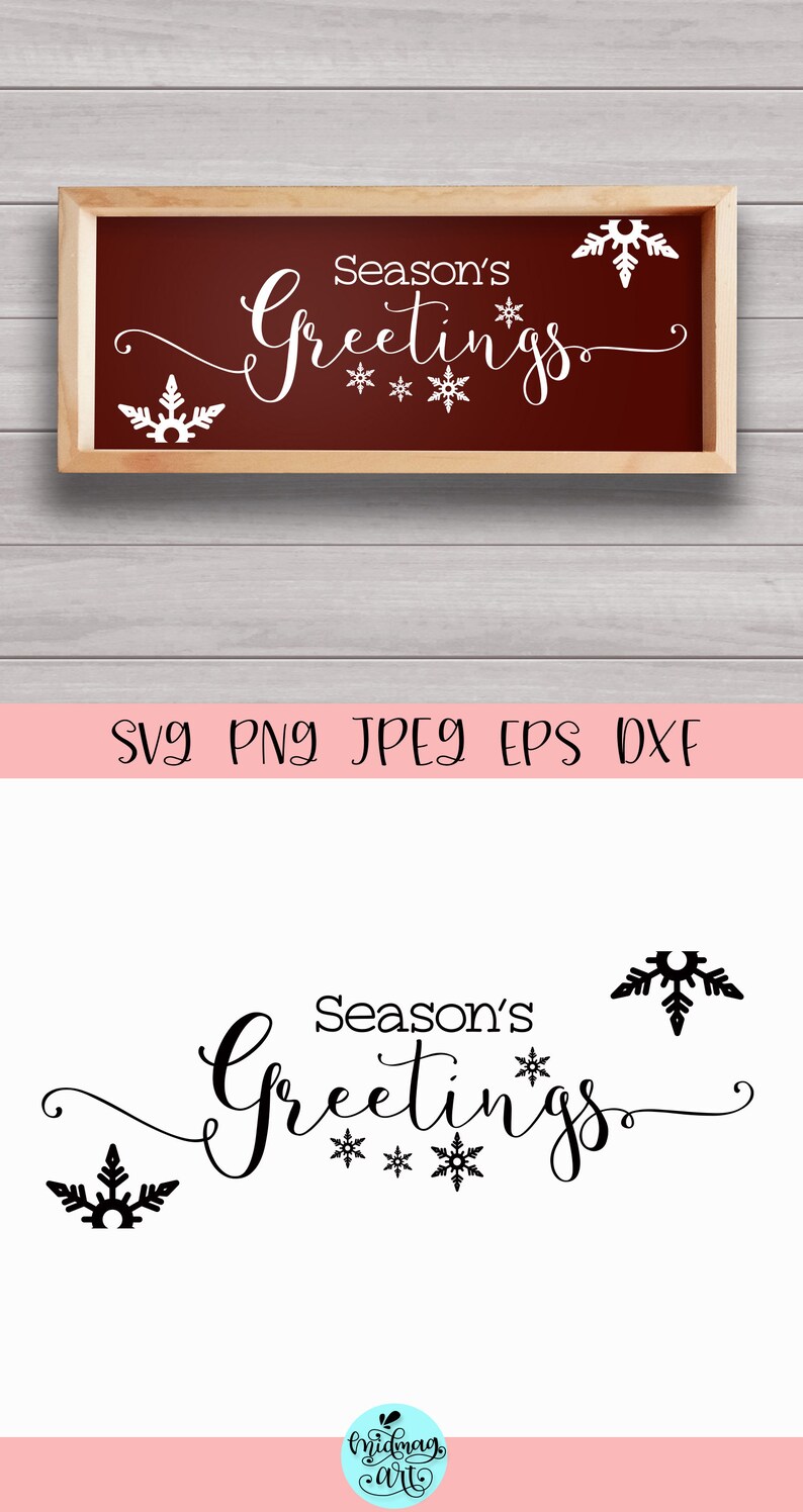 Season's Greetings Wood Sign Svg Winter Wooden Sign Svg - Etsy