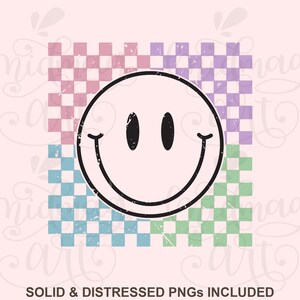 Checkered Smiley Face SVG PNG, Hippie Svg, Retro Svg, Retro Smiley Face ...