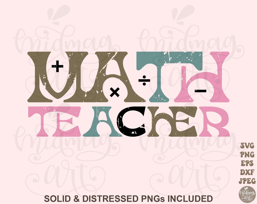 Math Teacher Png Svg, Sublimation Design Download, Teacher's Day Png ...