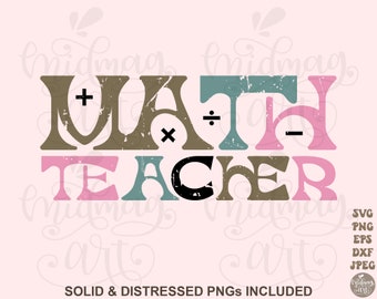 Math Teacher Png Sublimation Design Download, Teacher's Day Png, Back ...