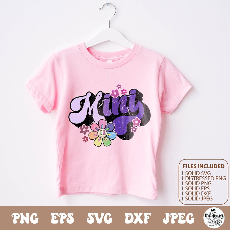 Retro Mama and Mini Groovy Daisy Svg Png Sublimation - Etsy