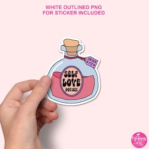Self Love Potion PNG, Mental Health Sublimation, Cute Design for Shirts ...