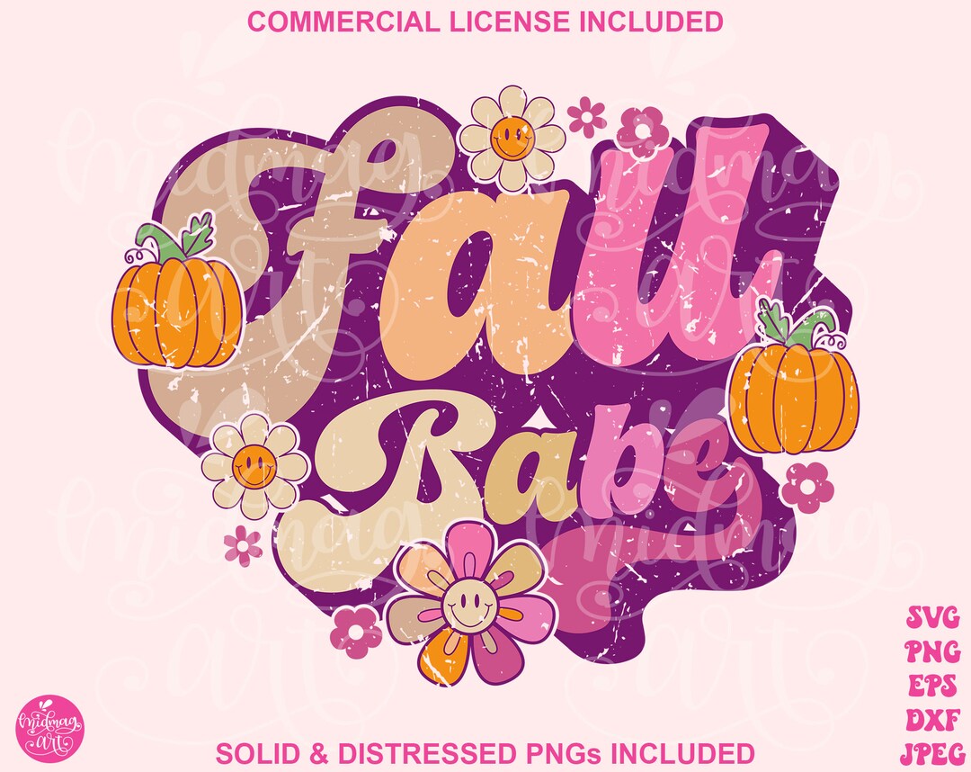 Fall Babe SVG PNG, Retro Fall Sublimation, Kids Fall Shirt Design, Cute ...