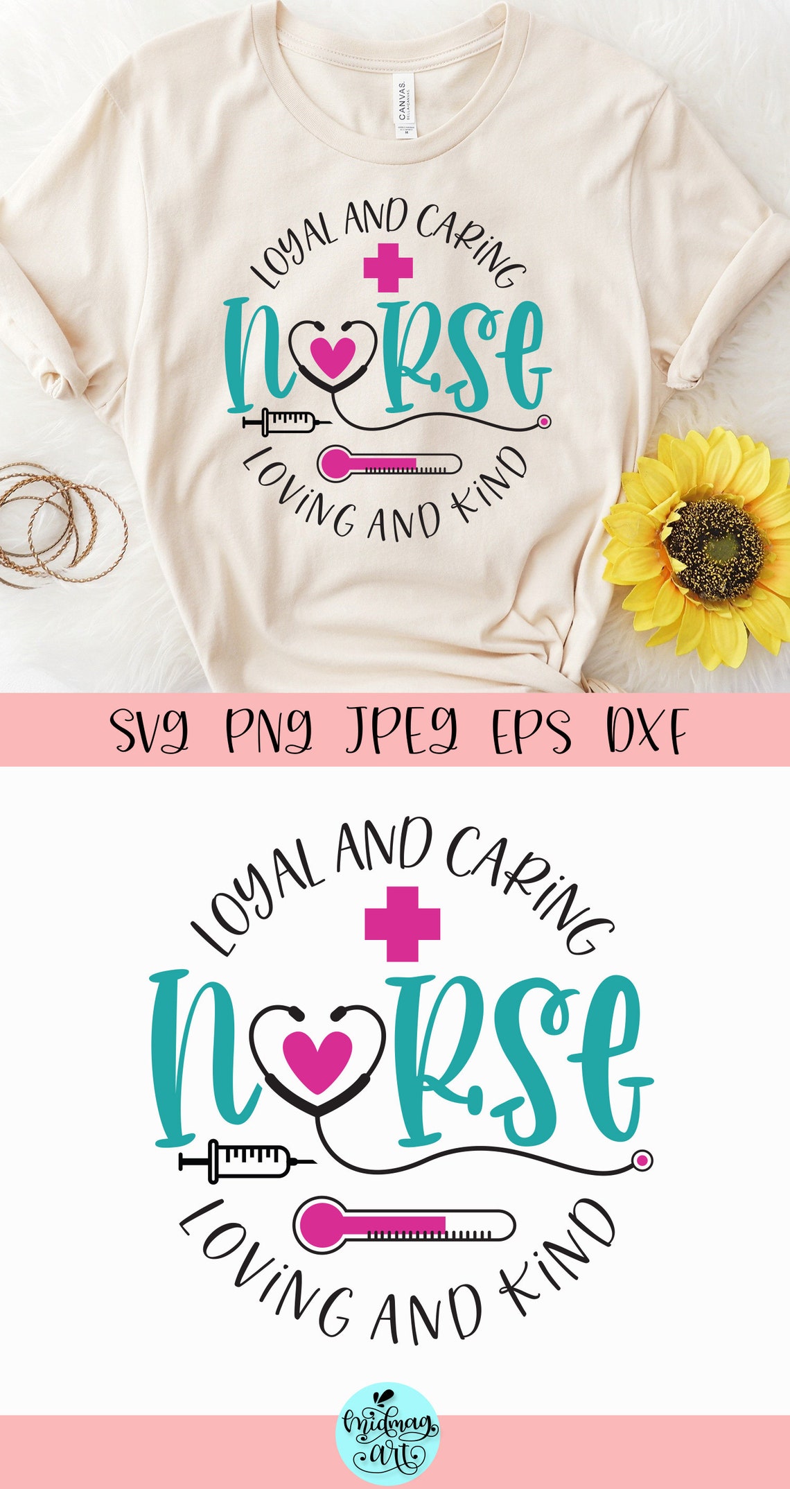 Nurse Svg Loyal and Caring Svg Loving and Kind Svg Nurse - Etsy