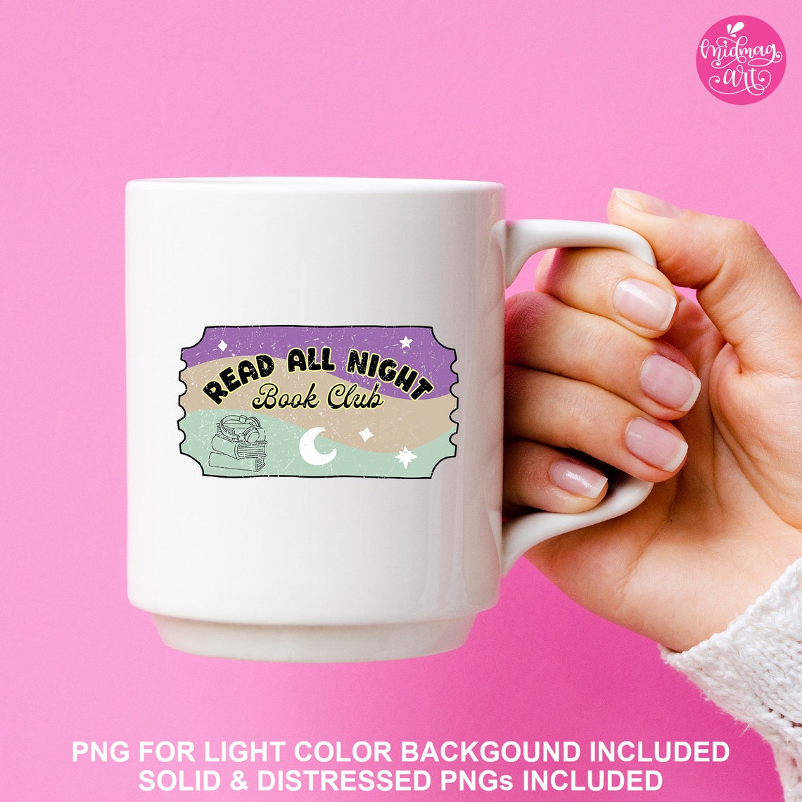 Read All Night Book Club Png, Book Lover Sublimation, Bookish Png, Best ...