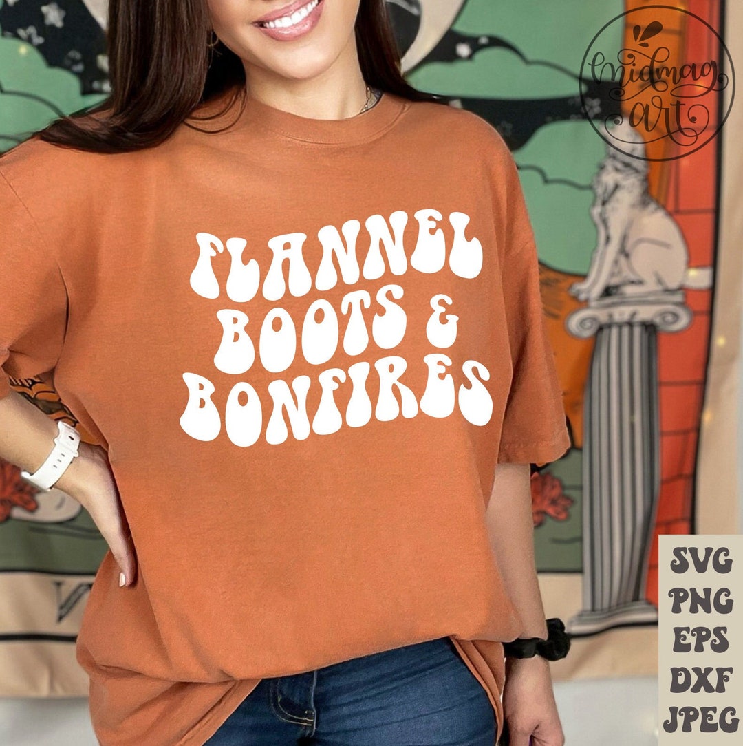 Flannel Boots and Bonfires SVG PNG Flannel Svg Flannel Boots - Etsy