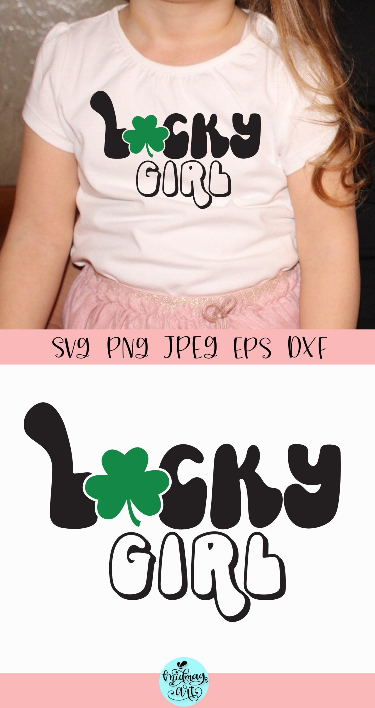 Lucky Girl Svg Lucky Girl Svg Commercial Use Cameo File | Etsy
