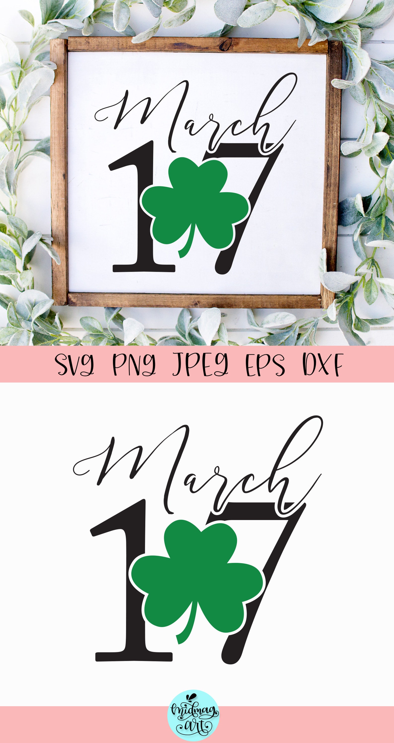 March 17 Wood Sign Svg St. Paddy's Day Sign Svg St. - Etsy