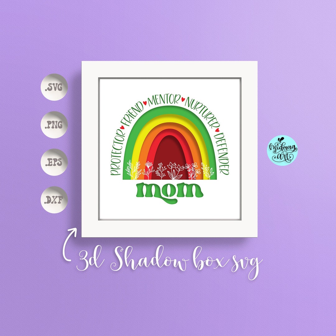 Mom Shadow Box Svg, 3d Mom Shadow Box Svg, 3d Mother's Day Svg, Mother ...