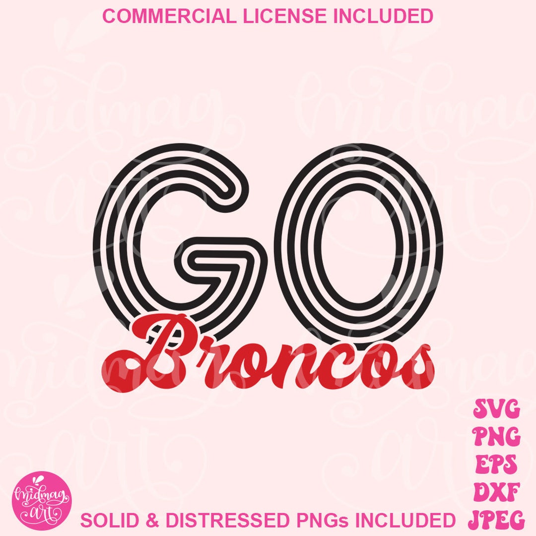 Go Broncos SVG PNG, Broncos Mascot School Sport Svg, Broncos Team ...