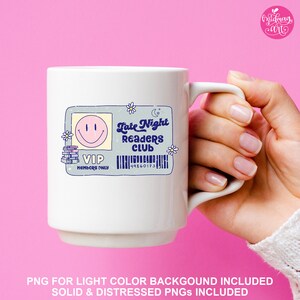 Late Night Readers Club PNG, Book Lover Sublimation, Trendy PNG, Hot ...