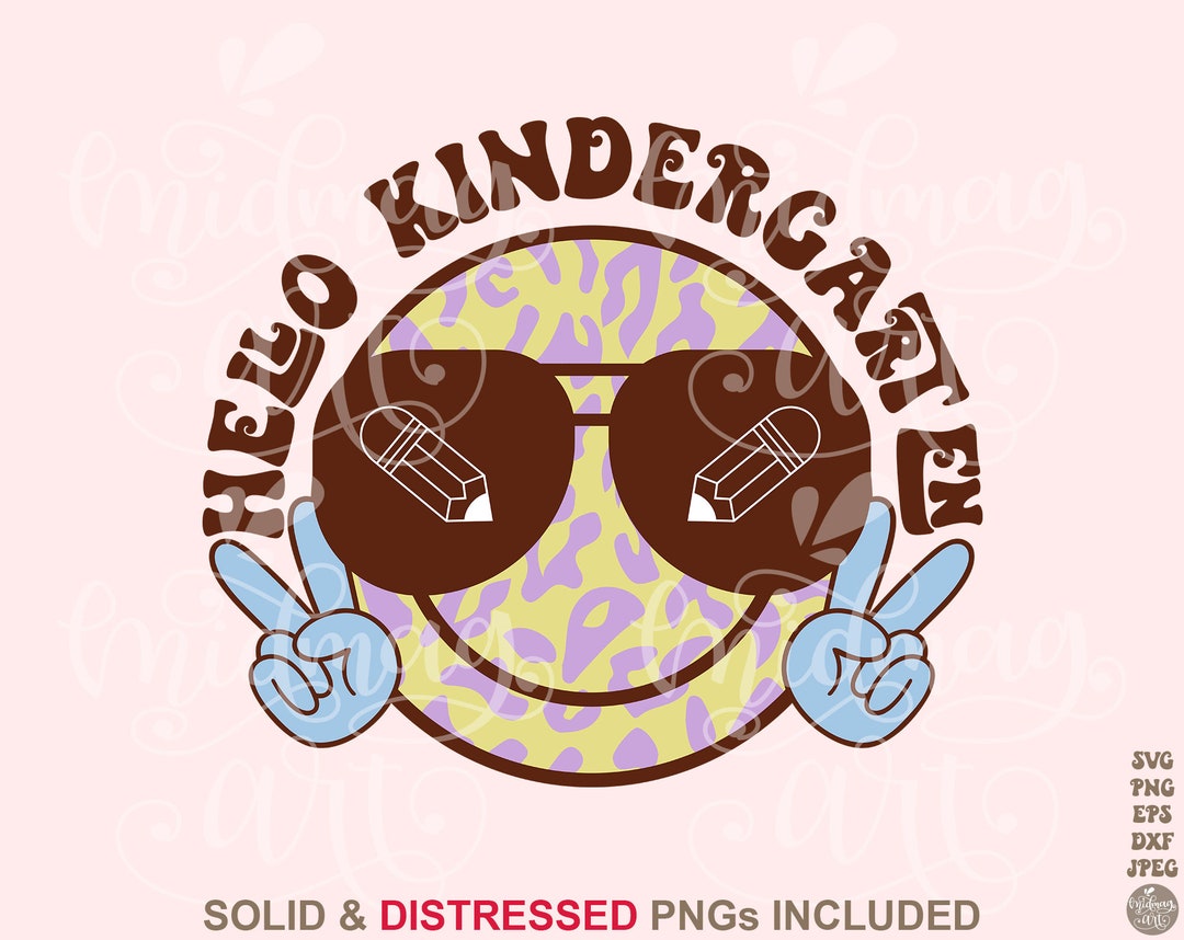 Hello Kindergarten SVG PNG, Back to School Kindergarten Svg Design ...
