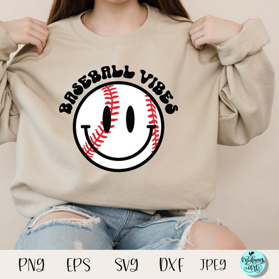 Baseball Vibes Svg Groovy Svg Hippie Svg Baseball Mama Svg | Etsy