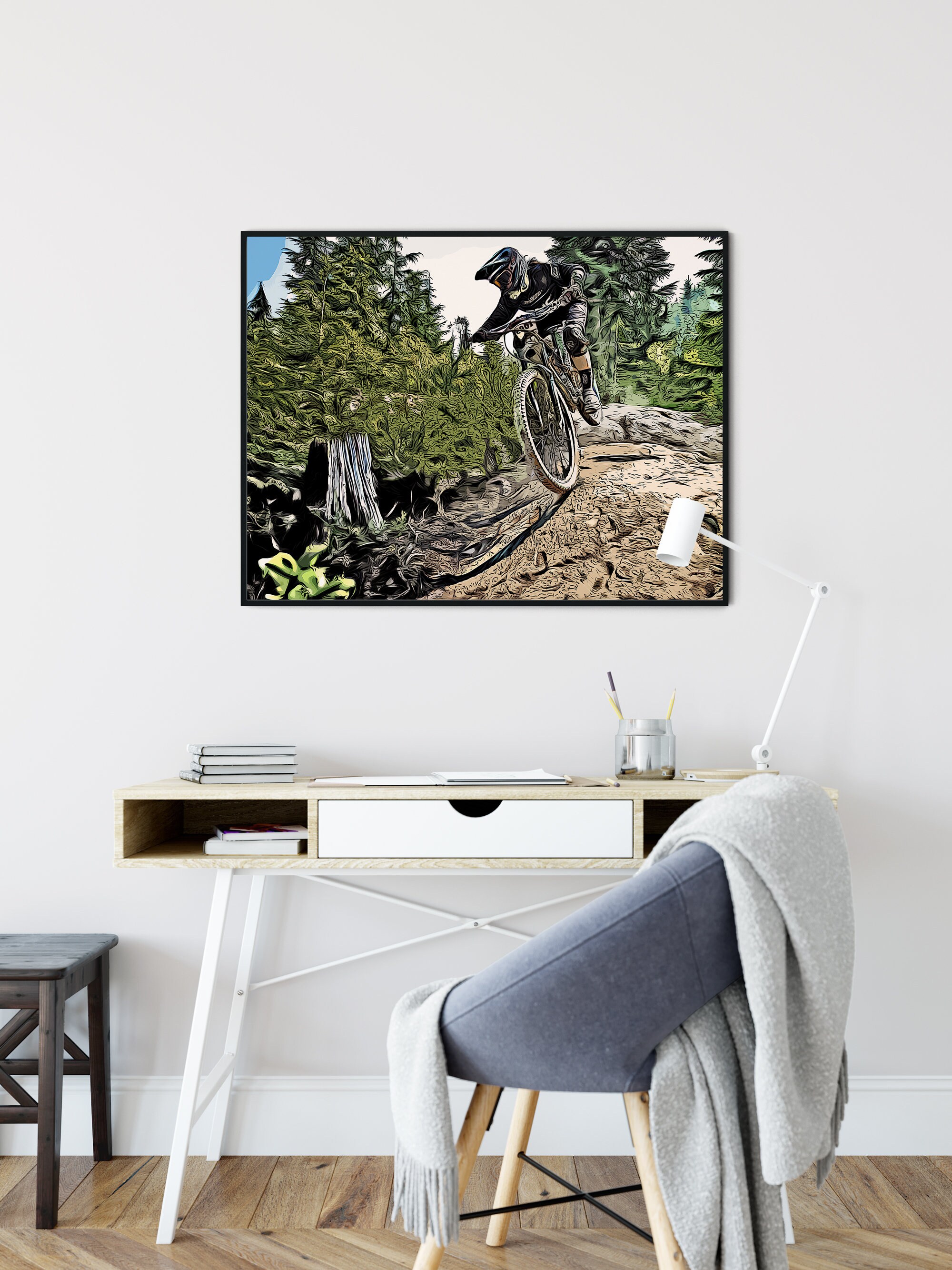 Enduro Downhill Mountain Bike Mtb Printable Art Print - Etsy