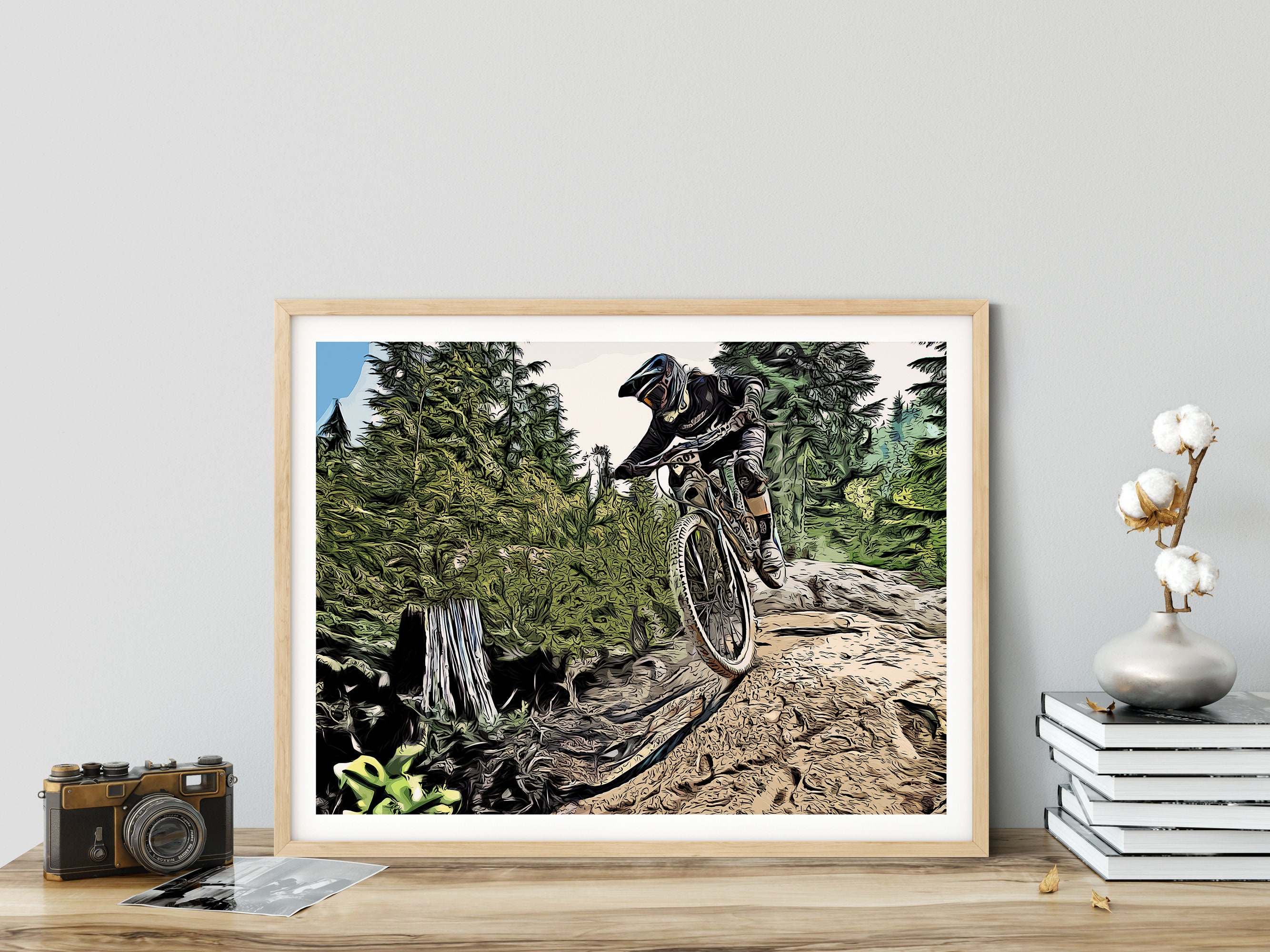 Enduro Downhill Mountain Bike Mtb Printable Art Print - Etsy