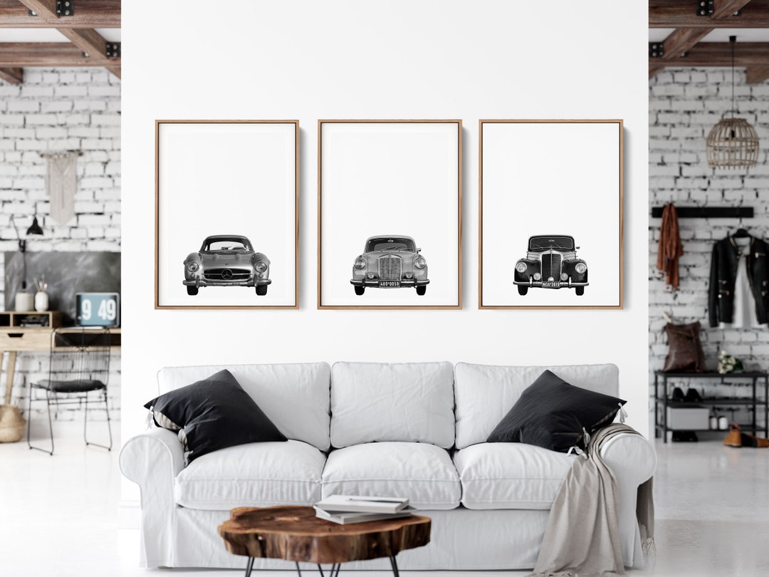 Classic Car Set of 3 Mercedes Benz Print, Classic Mercedes Vintage Car ...