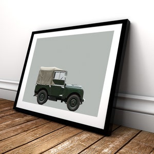 Land Rover , Series I , Classic Car , Printable, Car Art Print , Home ...