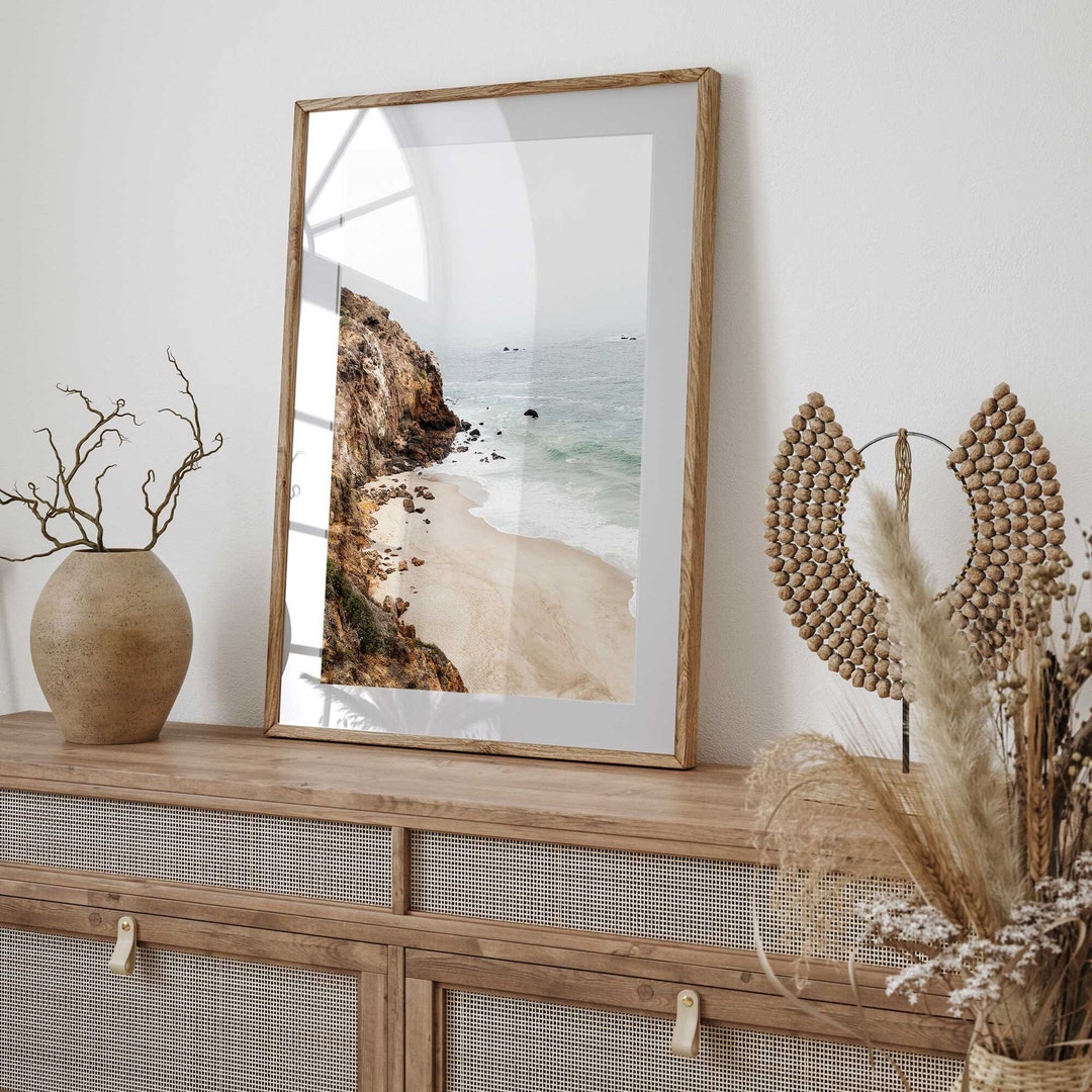 Cliff on the Beach Poster ~ Nature Art Print ~ Bedroom Decor ...