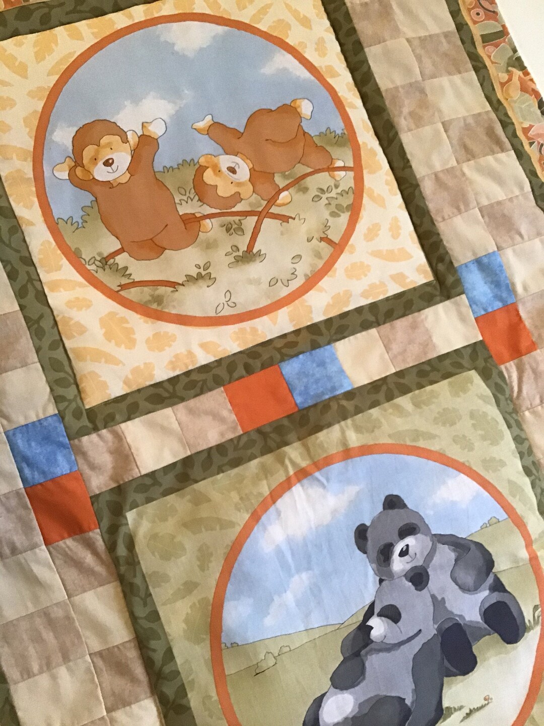 Playful Friends Baby's Quillow and 2 Free Cushion Covers - Etsy