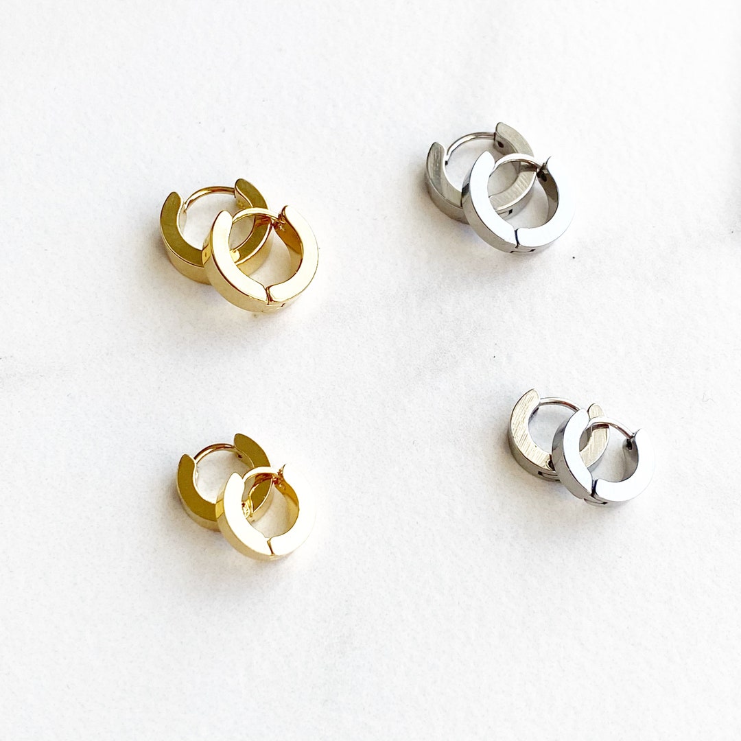 14K Gold Filled Huggie Earrings, Gold Huggie Hoop Earrings Gift, Dainty ...