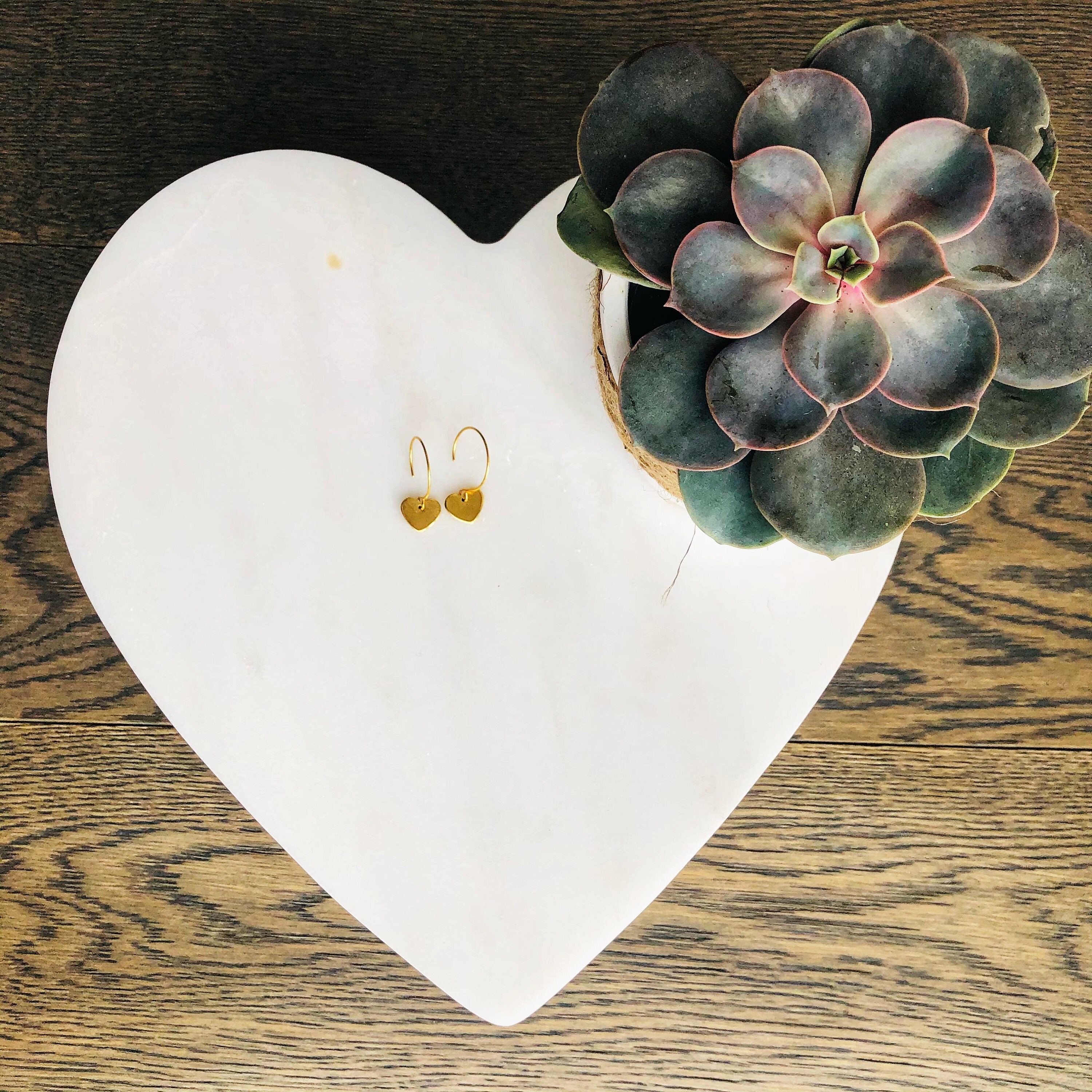 Gold Heart Shape Hoop Gift for Her Tiny Heart Earrings - Etsy Canada