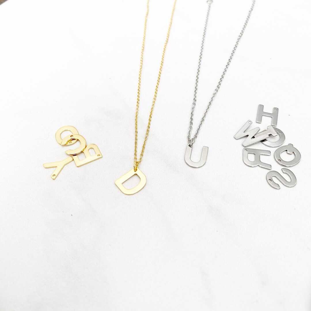 Collar de letras / Collar monograma / Encanto inicial / Collar de ...