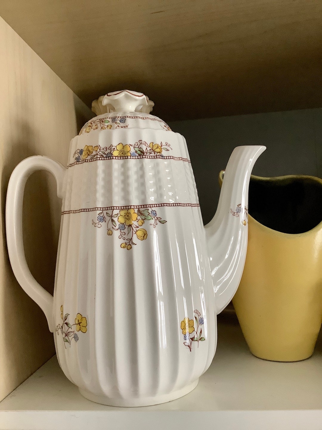 Coffee Pot Porcelain Pot Spode England Vintage - Etsy